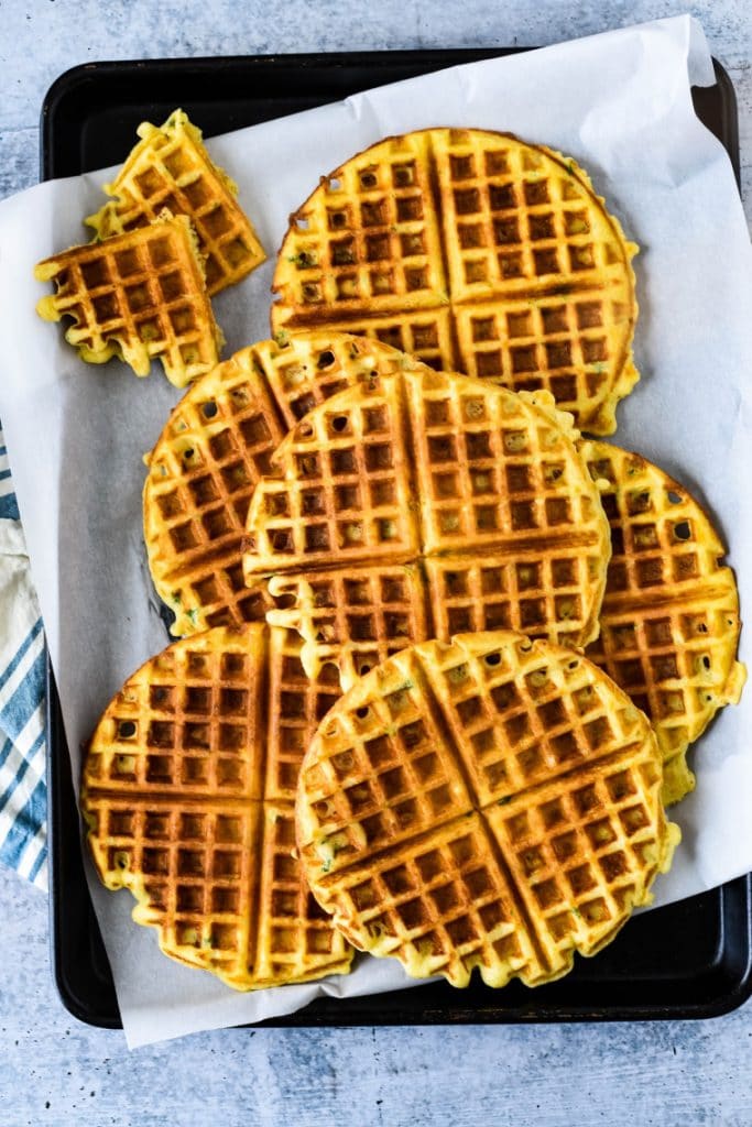 Easy Savory Cornbread Waffles for Dinner - The Gingered Whisk