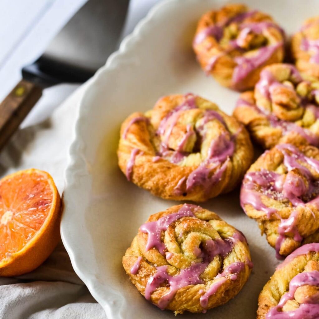 Sun Spear's Spiced Blood Orange Puff Pastry Pinwheels #SpringSweetsWeek