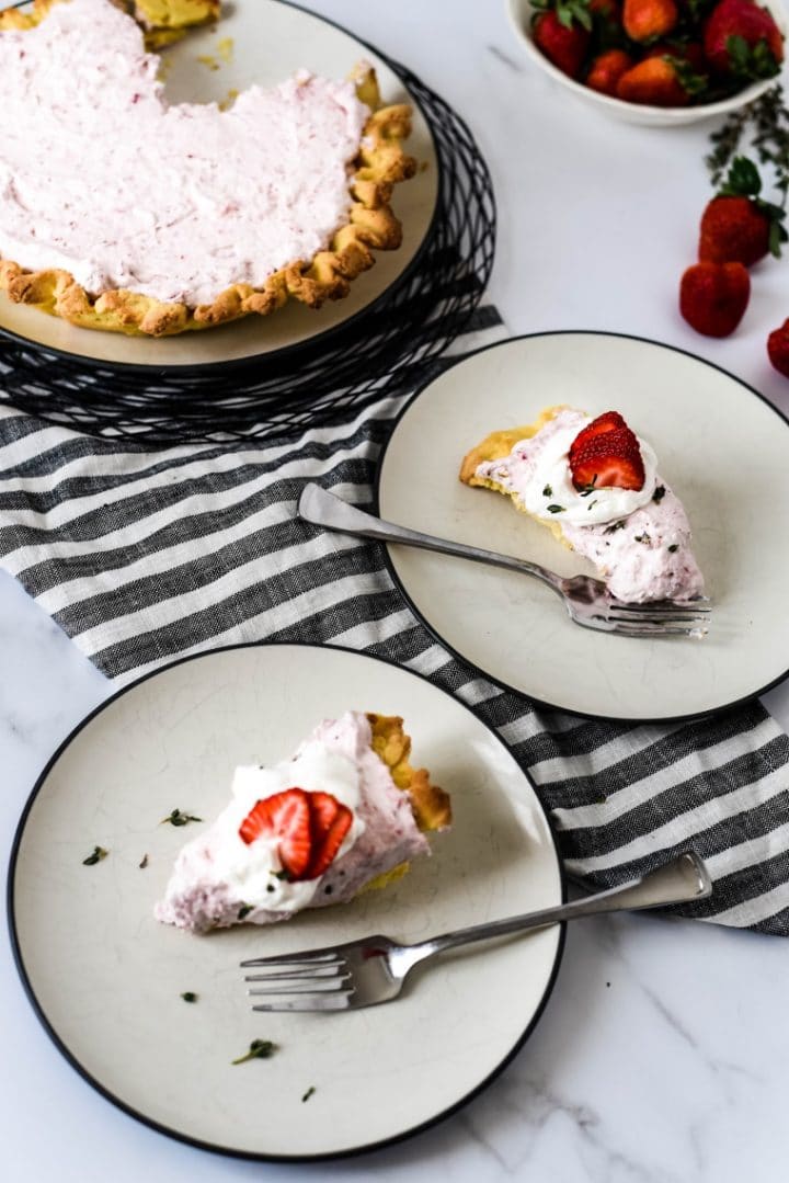 Roasted Strawberry Mousse Tart Recipe