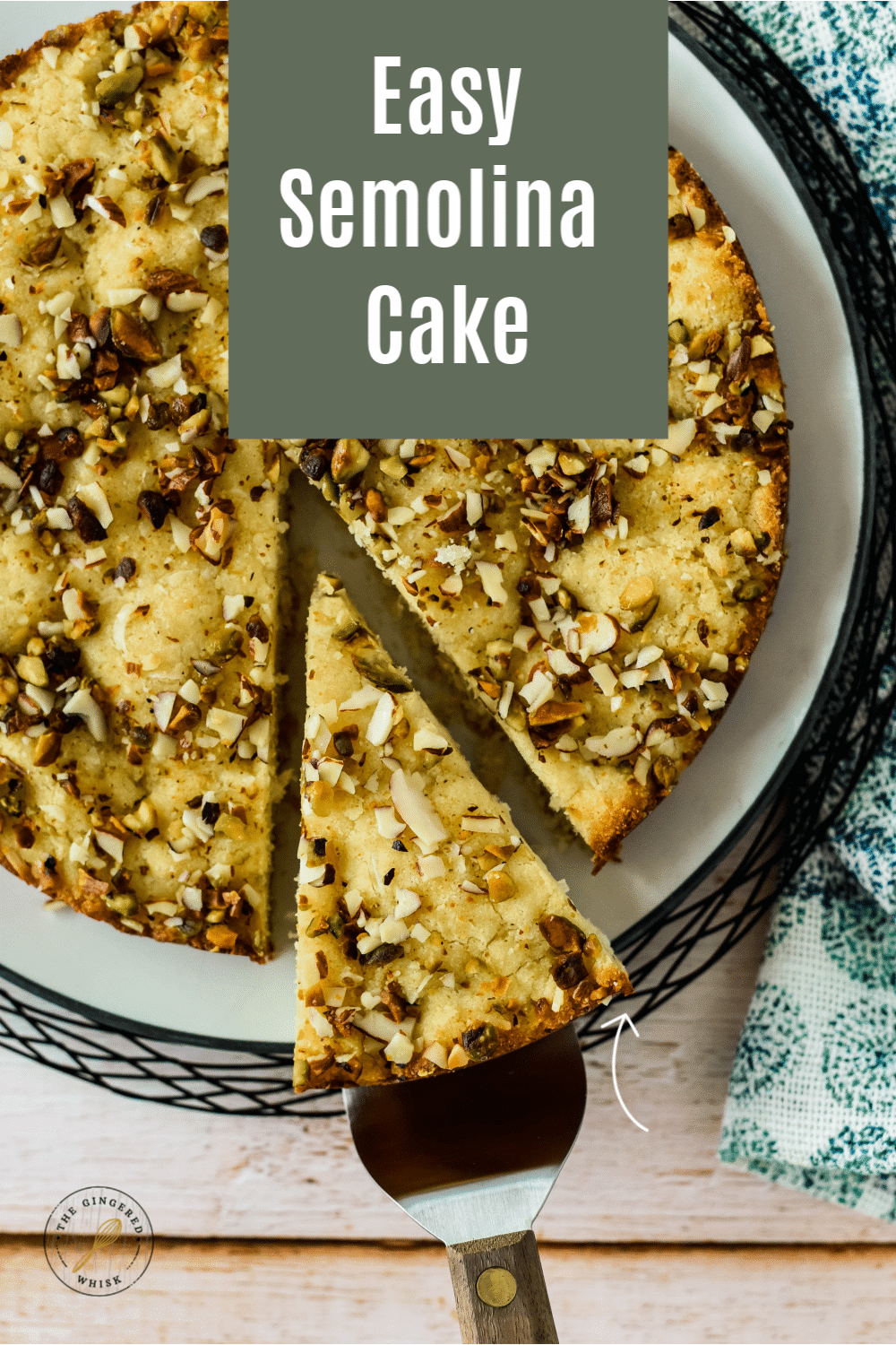 Easy Basbousa Cake Recipe (Semolina Cake) - The Gingered Whisk