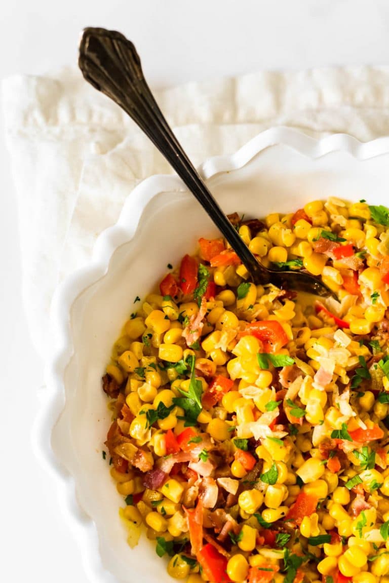 Cajun Maque Choux Corn Recipe - The Gingered Whisk