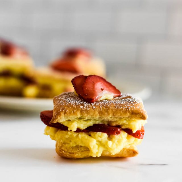 Simple Strawberry Napoleon - The Gingered Whisk