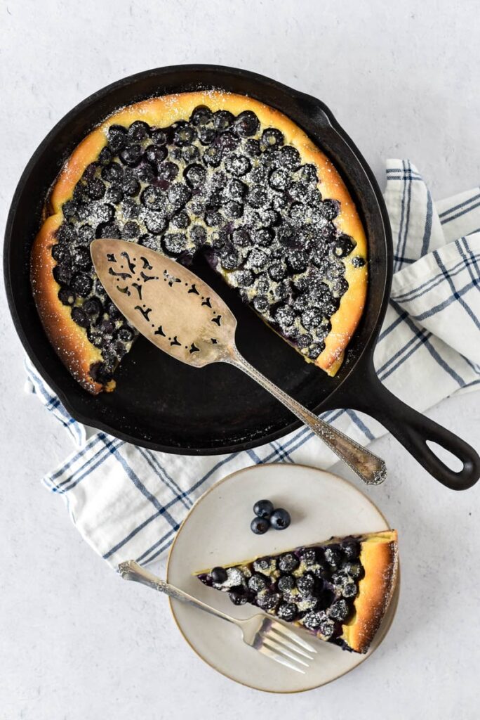 Easy Blueberry Clafoutis Recipe - The Gingered Whisk