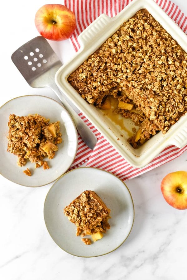 Easy Apple Baked Oatmeal - The Gingered Whisk