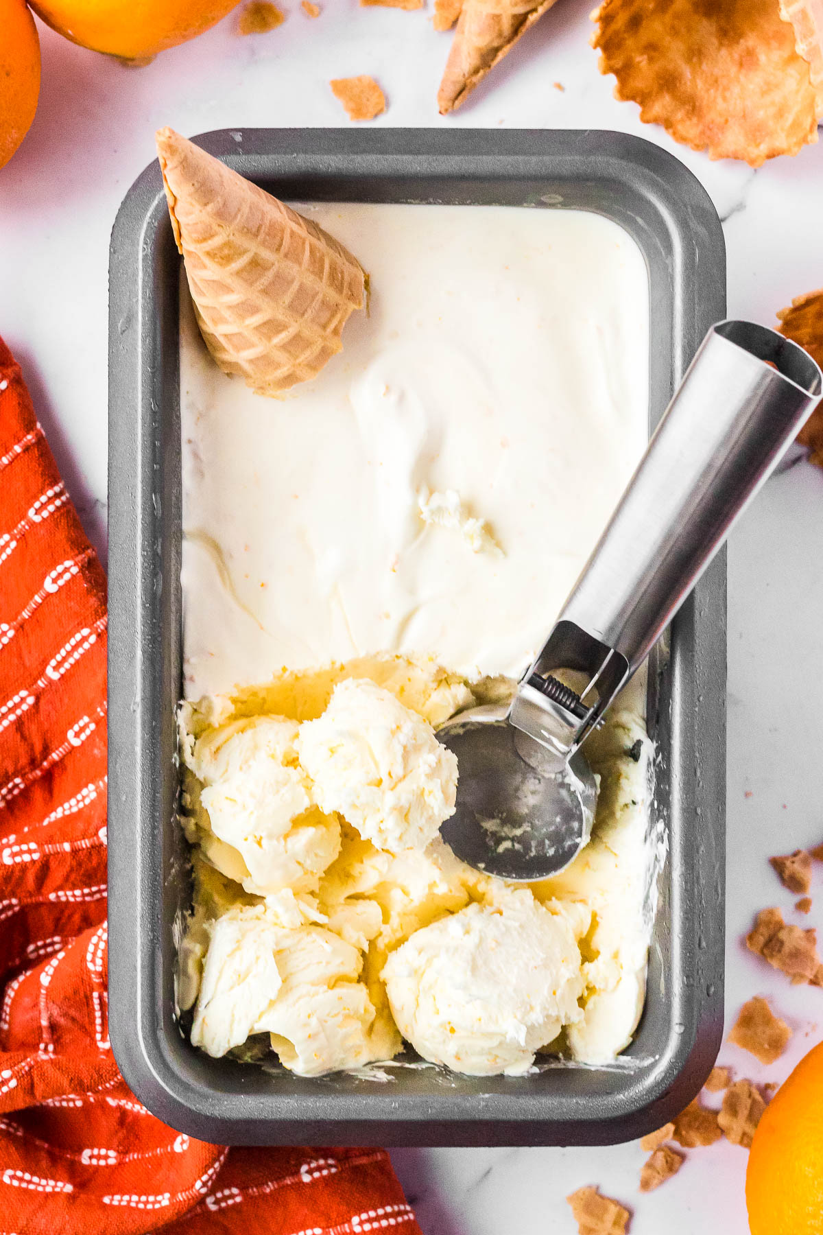 Orange Creamsicle Ice Cream - The Gingered Whisk