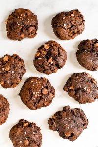 Sourdough Double Chocolate Rye Cookies - The Gingered Whisk