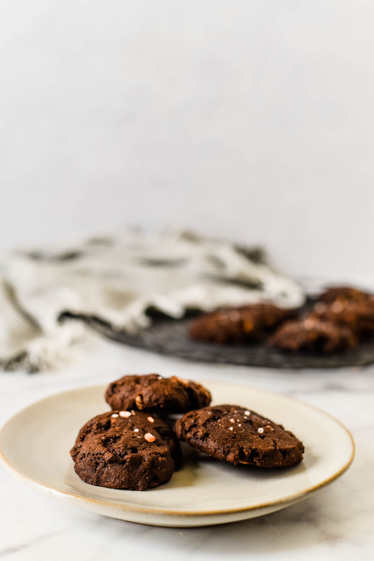 Sourdough Double Chocolate Rye Cookies - The Gingered Whisk