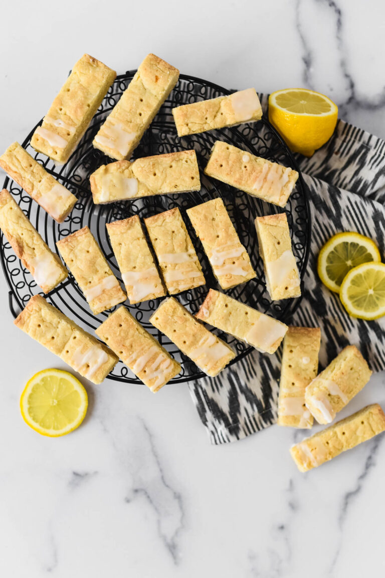 Lemon Shortbread Cookies - The Gingered Whisk