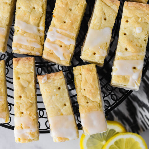 Lemon Shortbread Cookies - The Gingered Whisk