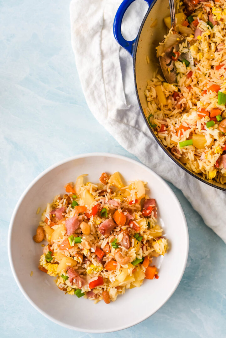 Pineapple and Ham Fried Rice - The Gingered Whisk