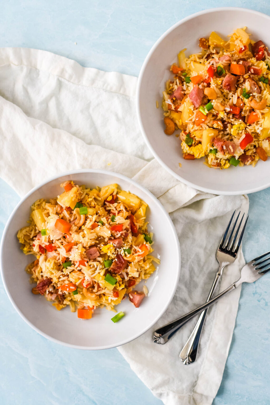 Pineapple and Ham Fried Rice - The Gingered Whisk
