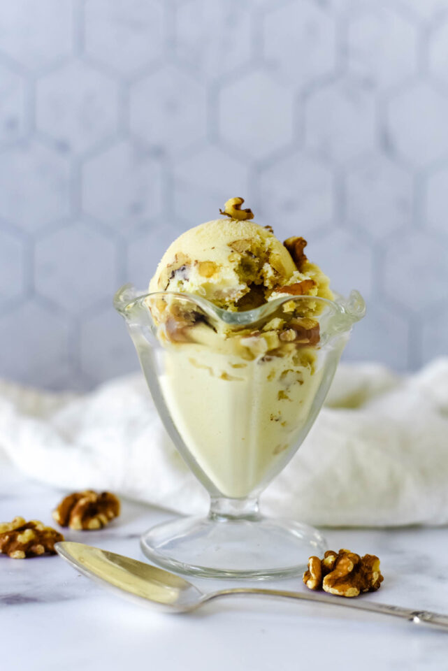 Maple Walnut Ice Cream - The Gingered Whisk