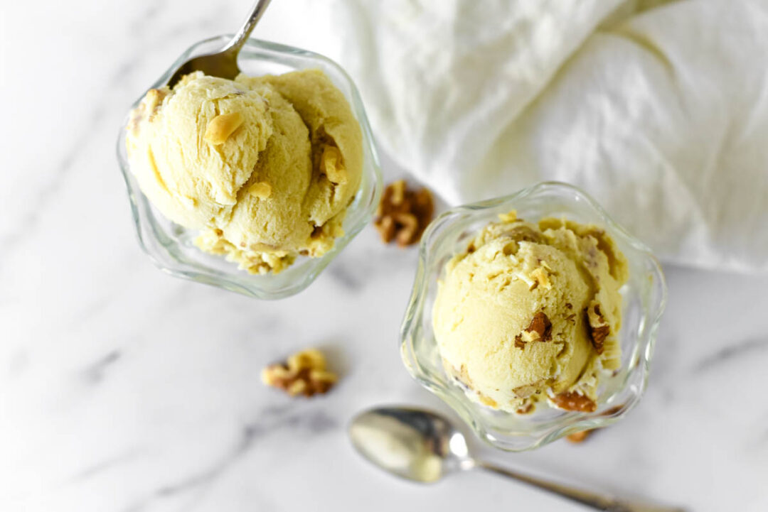 Maple Walnut Ice Cream - The Gingered Whisk