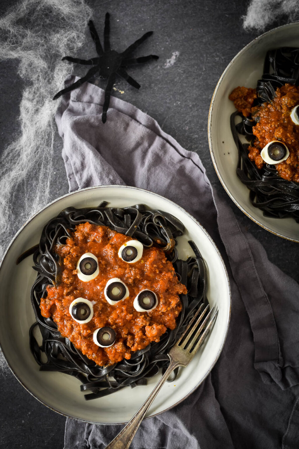 Halloween Pasta - The Gingered Whisk