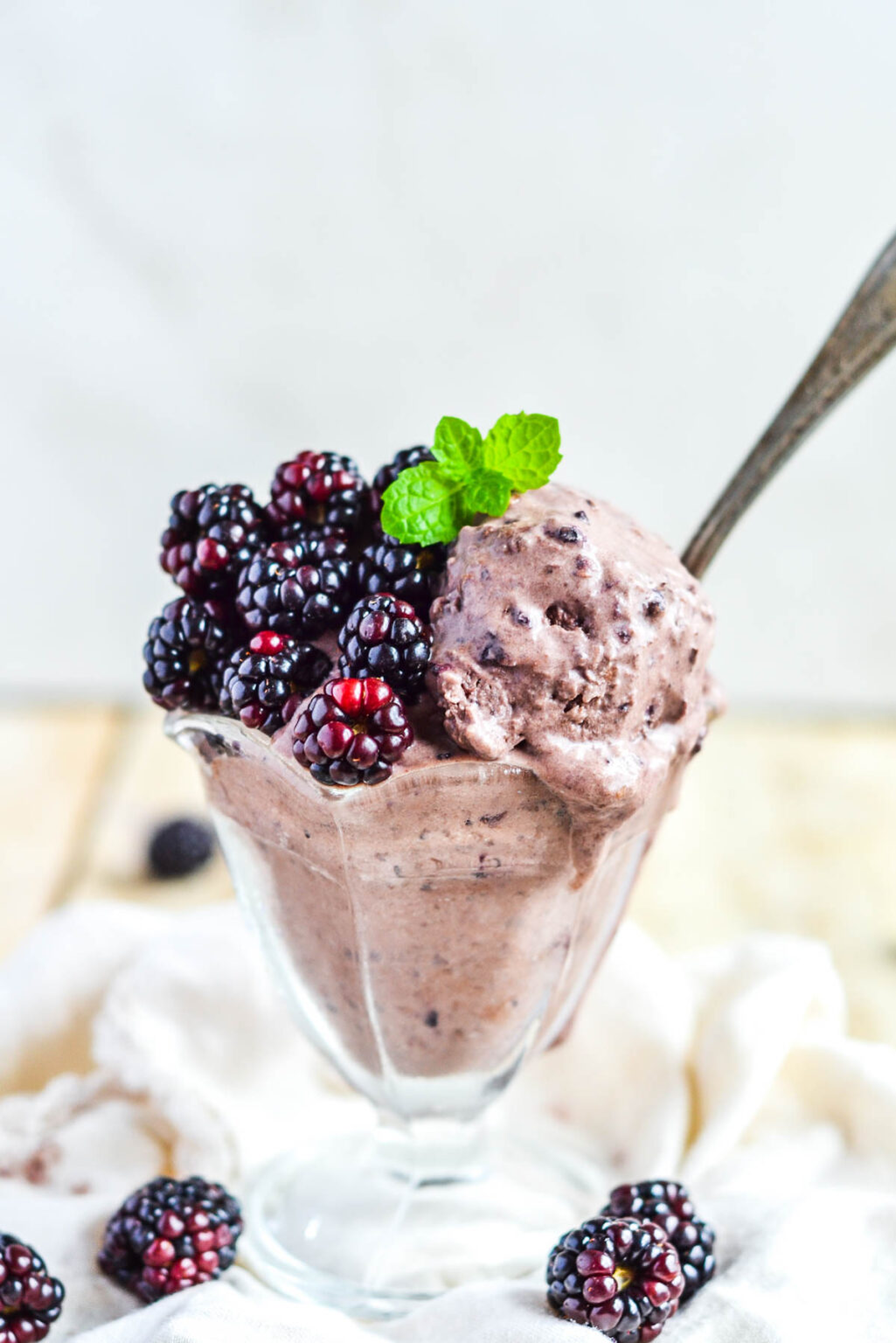 Blackberry Chip Ice Cream - The Gingered Whisk