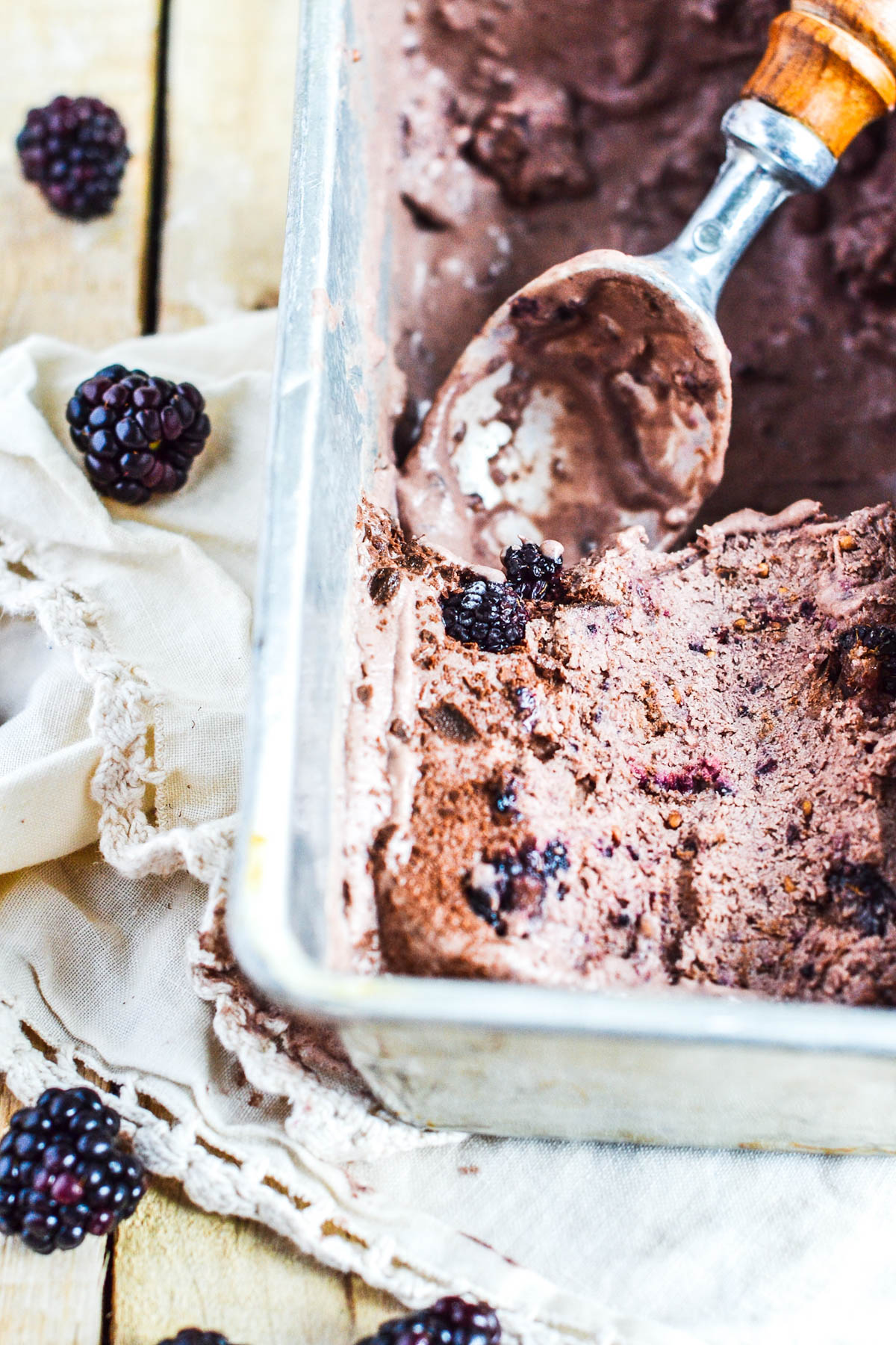 Blackberry Chip Ice Cream - The Gingered Whisk