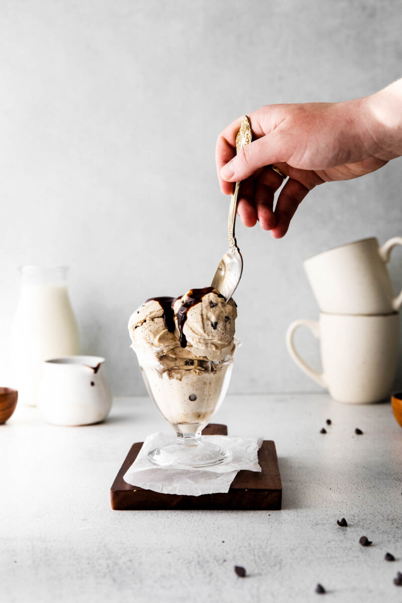Mocha Chip Ice Cream - The Gingered Whisk
