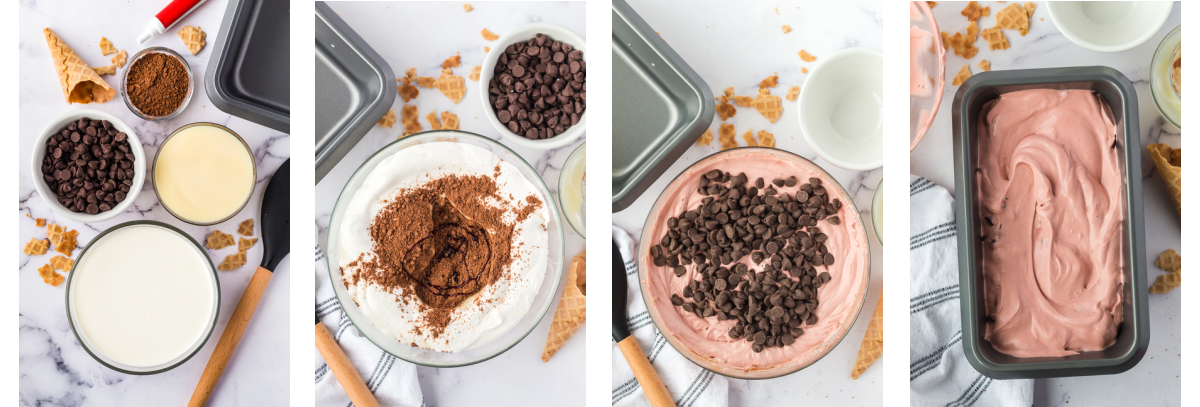 No Churn Red Velvet Ice Cream - The Gingered Whisk