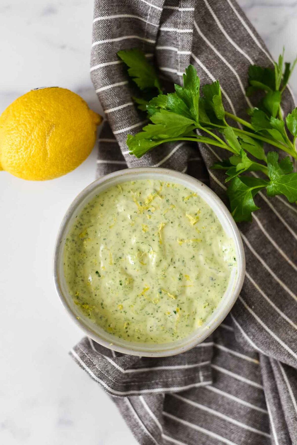 Lemon Herb Tahini - The Gingered Whisk