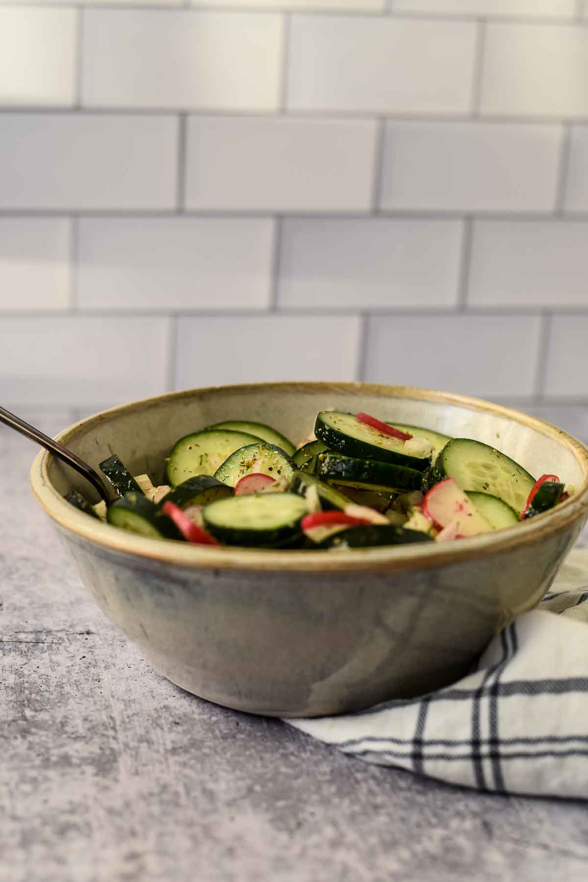 Mediterranean Cucumber Salad - The Gingered Whisk