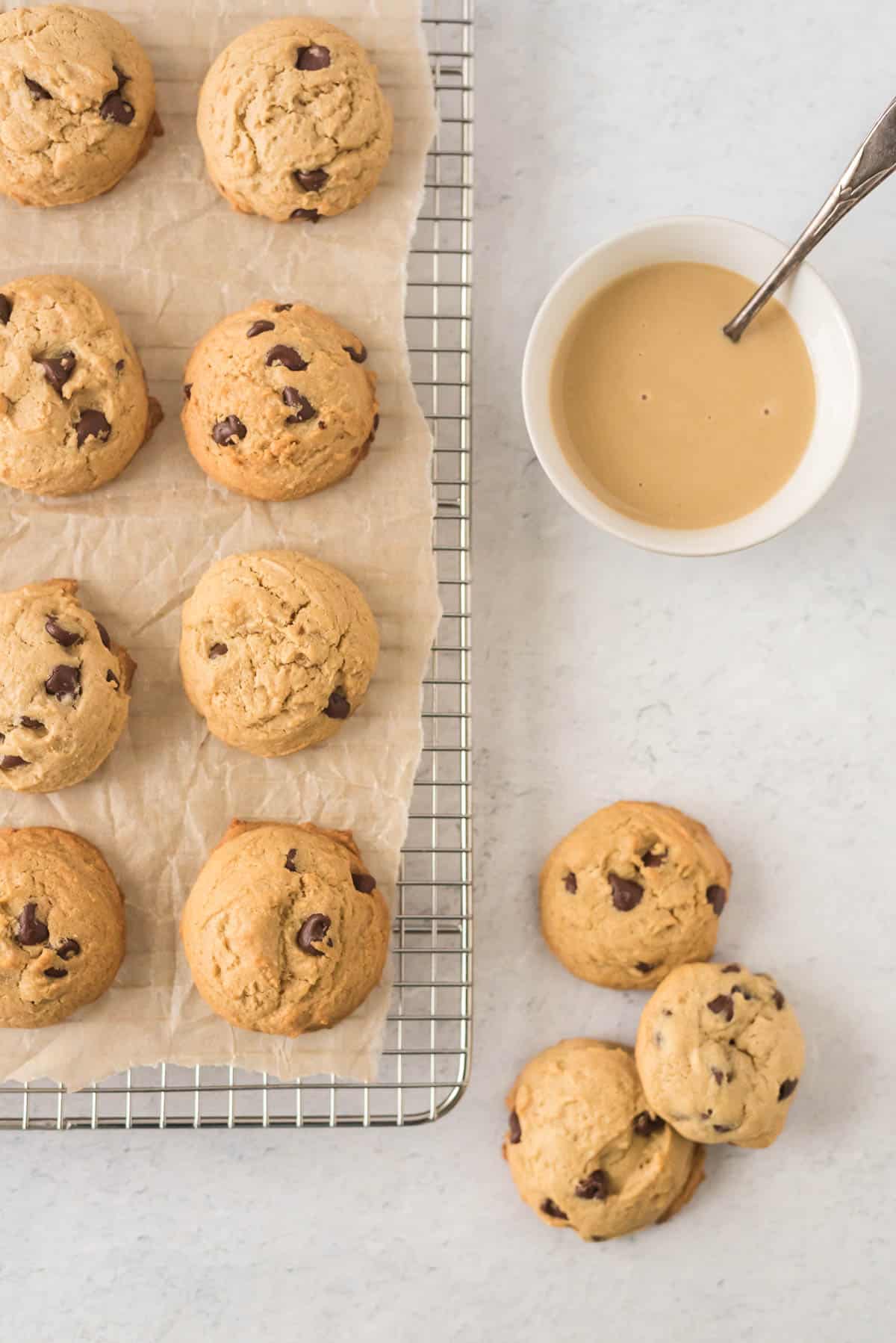 Tahini Chocolate Chip Cookies - The Gingered Whisk