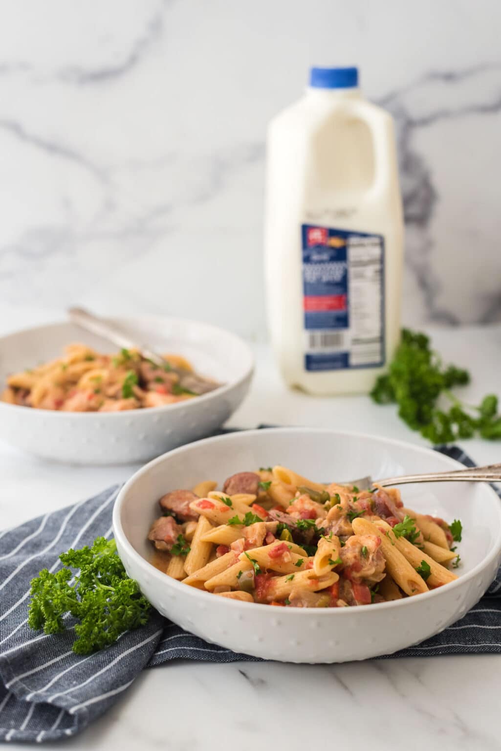 Creamy Jambalaya Pasta - The Gingered Whisk