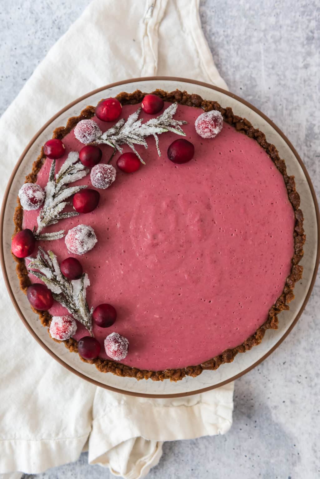 Creamy Cranberry Tart - The Gingered Whisk