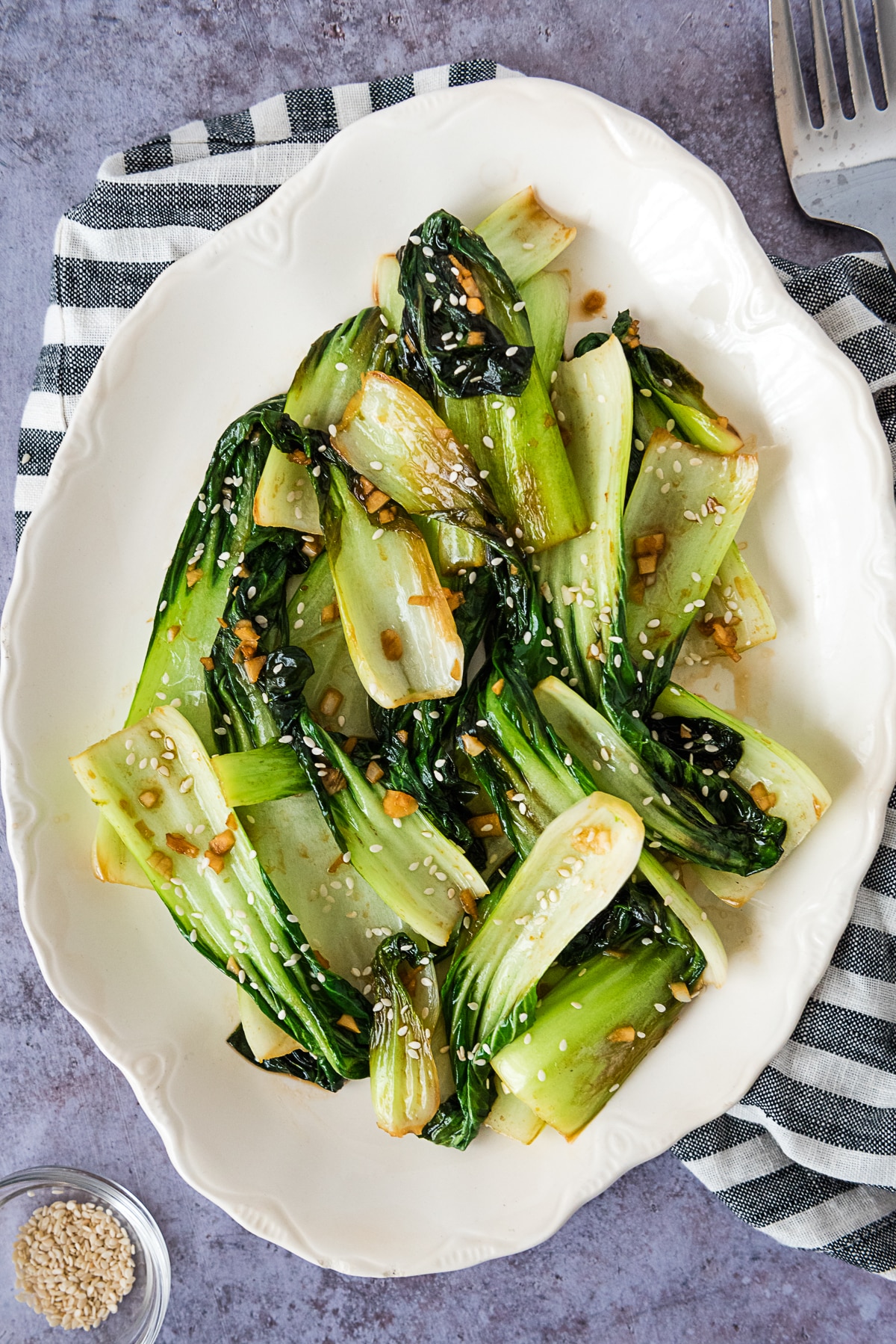 Stir-Fried Baby Bok Choy - The Gingered Whisk