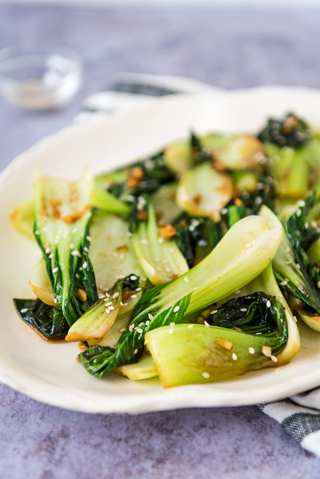 Stir-Fried Baby Bok Choy - The Gingered Whisk