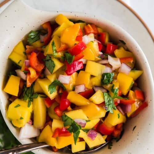 Fresh Mango Salsa - The Gingered Whisk
